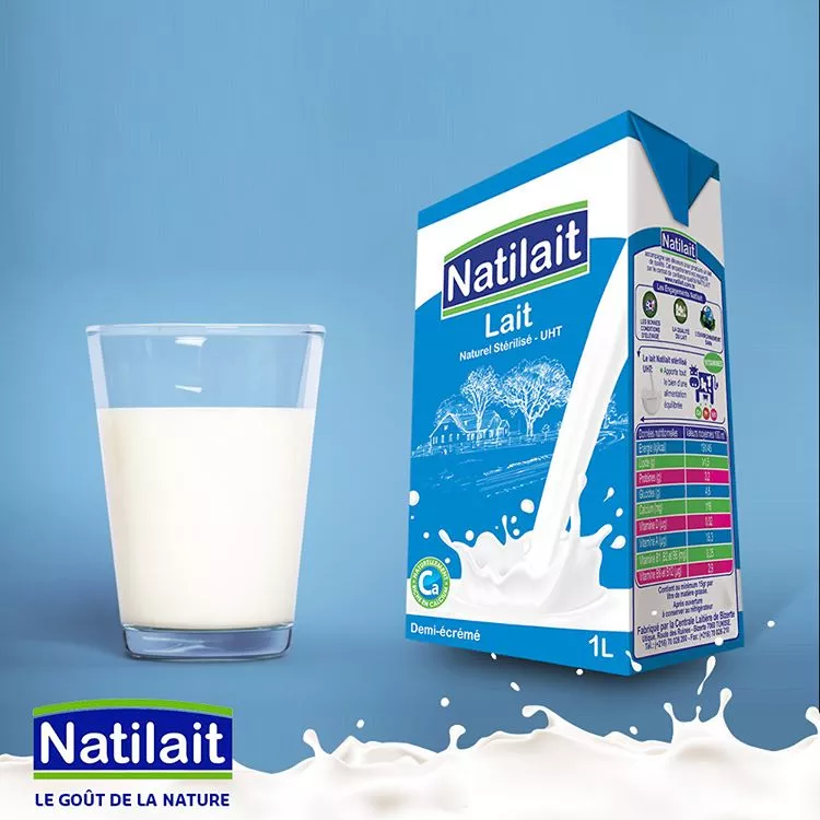 LAIT DEMI-ÉCRÉMÉ 1 L NATILAIT - B2B Africa